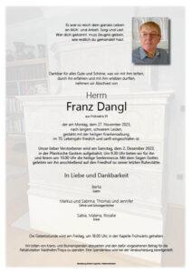 Franz Dangl - Bestattung Inghofer