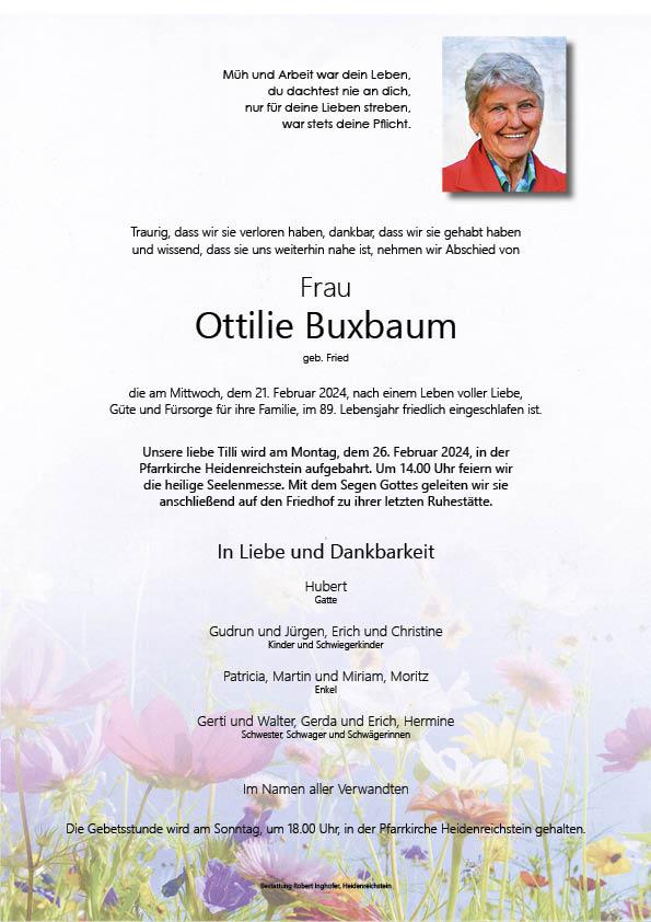 Ottilie Buxbaum - Bestattung Inghofer