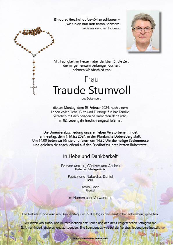 Traude Stumvoll - Bestattung Inghofer