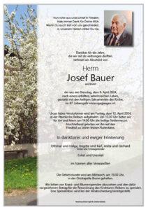 Josef Bauer - Bestattung Inghofer