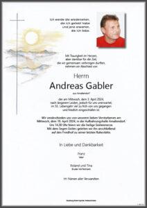 Andreas Gabler - Bestattung Inghofer
